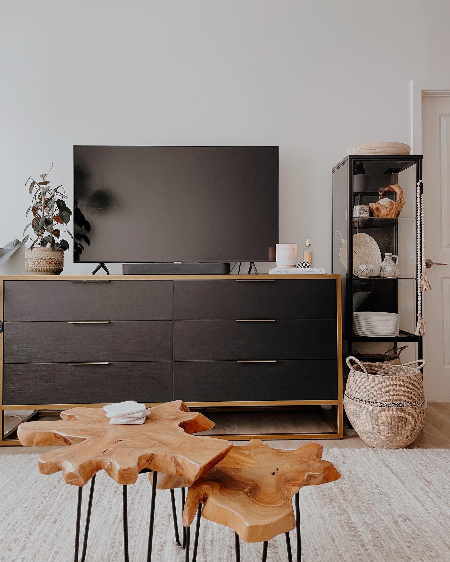 Oxford black bar cabinet by crate and barrel store