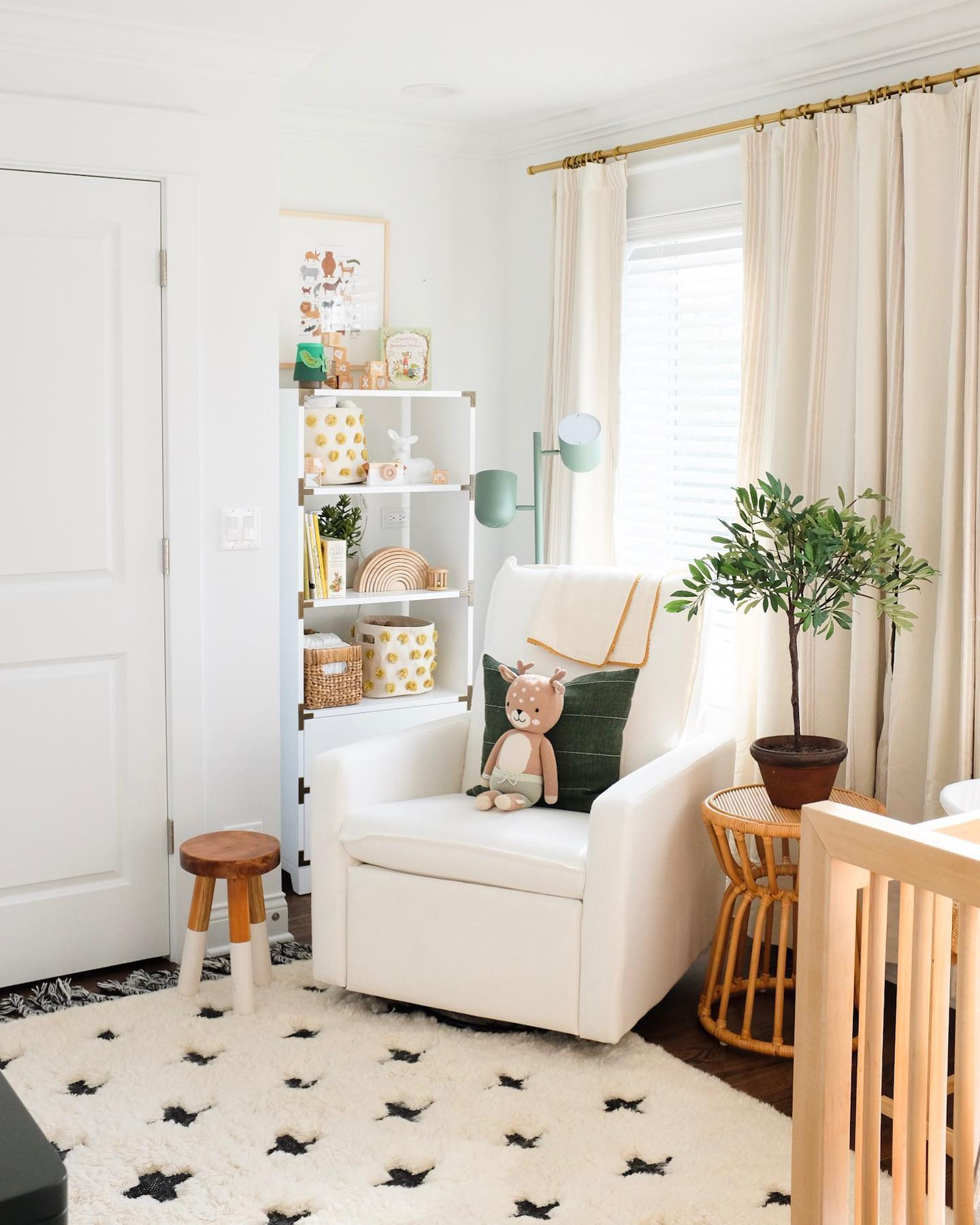 Rattan Nursery Side Table | Crate & Kids