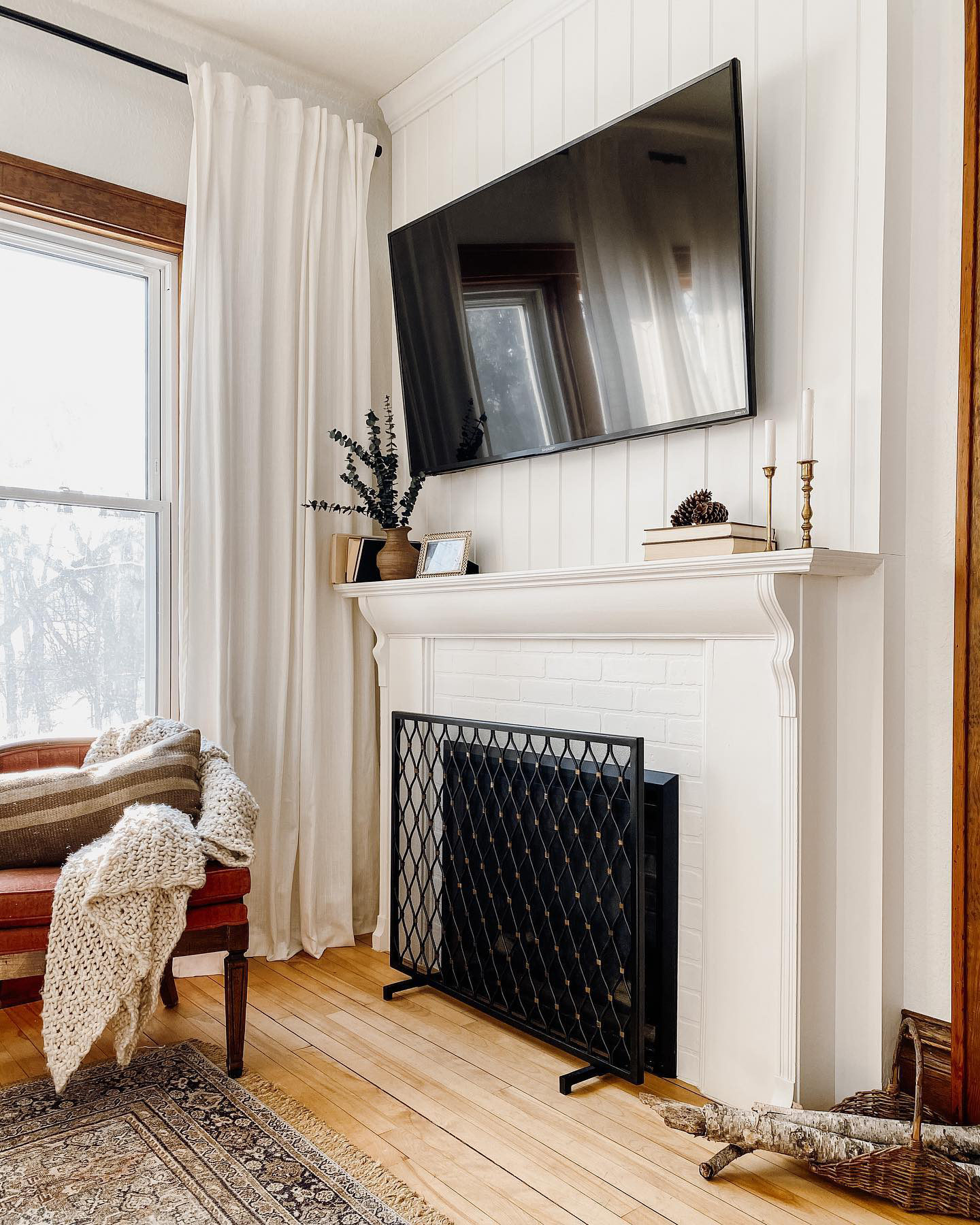Corbett Bronze Fireplace Screen | Crate & Barrel