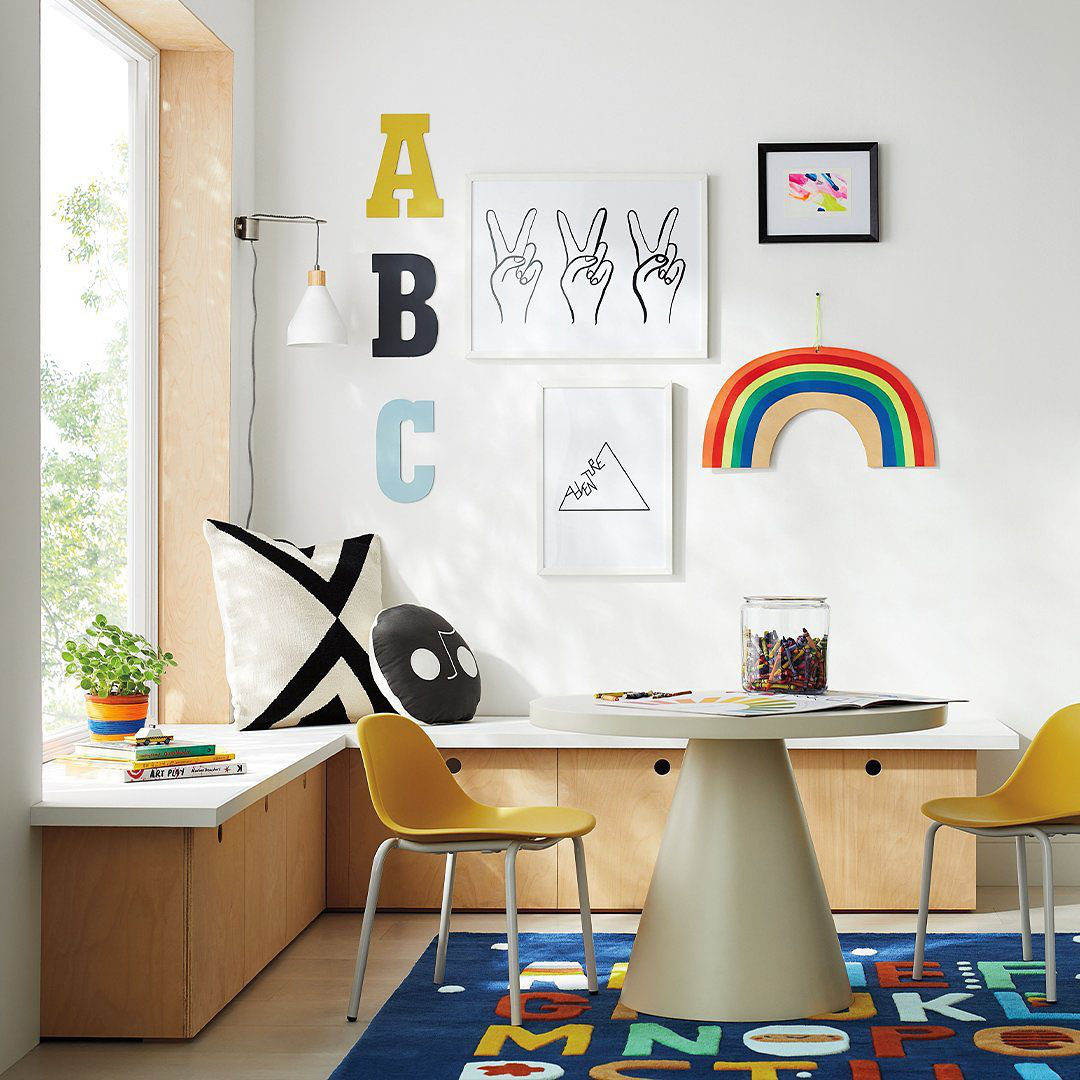 Lennon Yellow Molded Kids Play Chair + Reviews | Crate & Kids