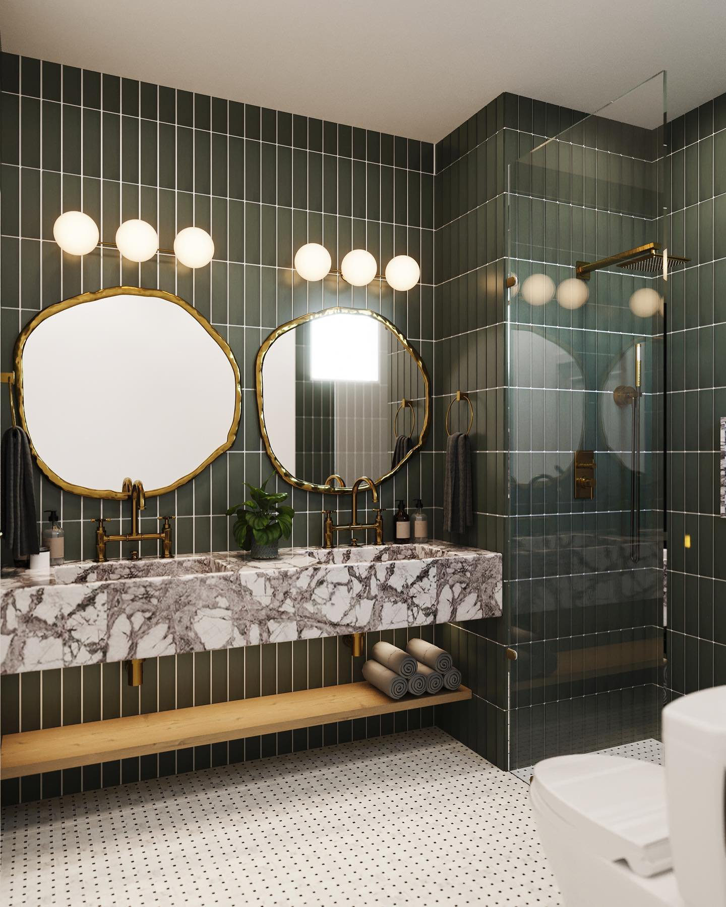 Abel Brass Round Wall Mirror 34" + Reviews | CB2 Canada