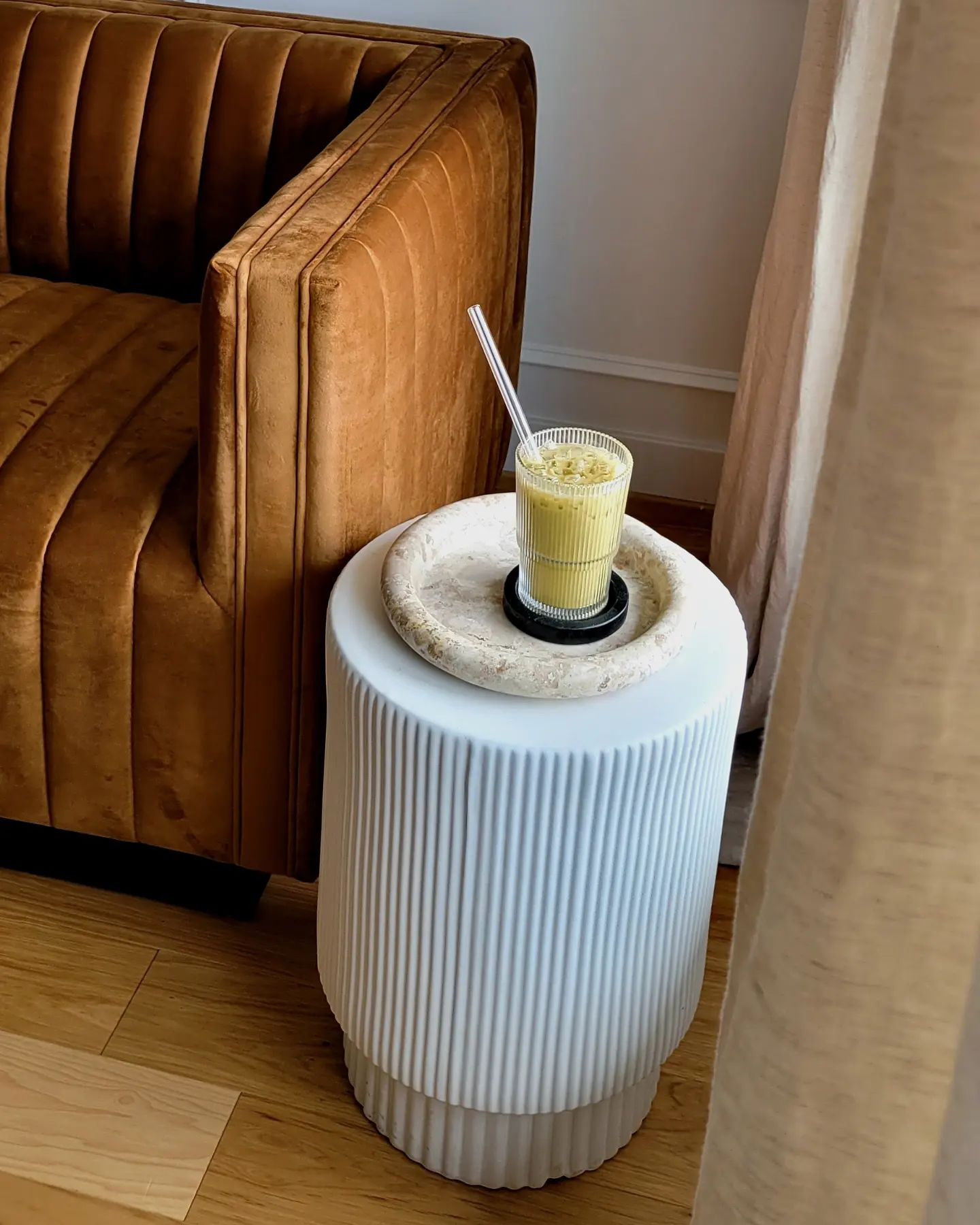 Atwell Stackable Textured Ribbed Highball Glass + Reviews | Crate ...