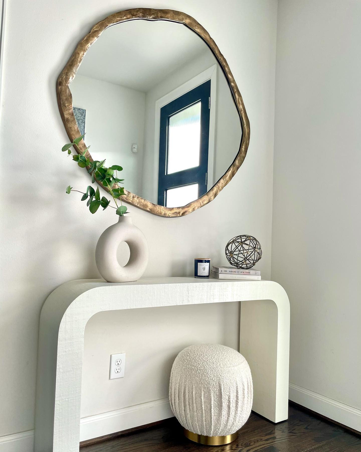 Abel Brass Round Wall Mirror 48" + Reviews | CB2 Canada