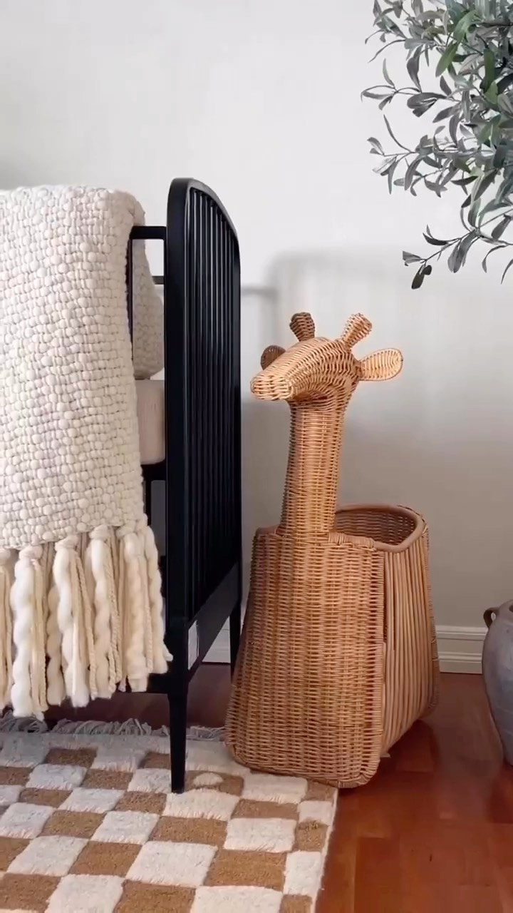 Larkin Black Metal Convertible Baby Crib | Crate & Kids Canada