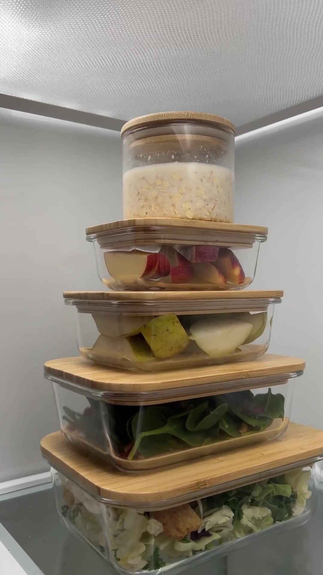 20-Piece Round Glass Containers with Bamboo Lids Set + Reviews | Crate ...